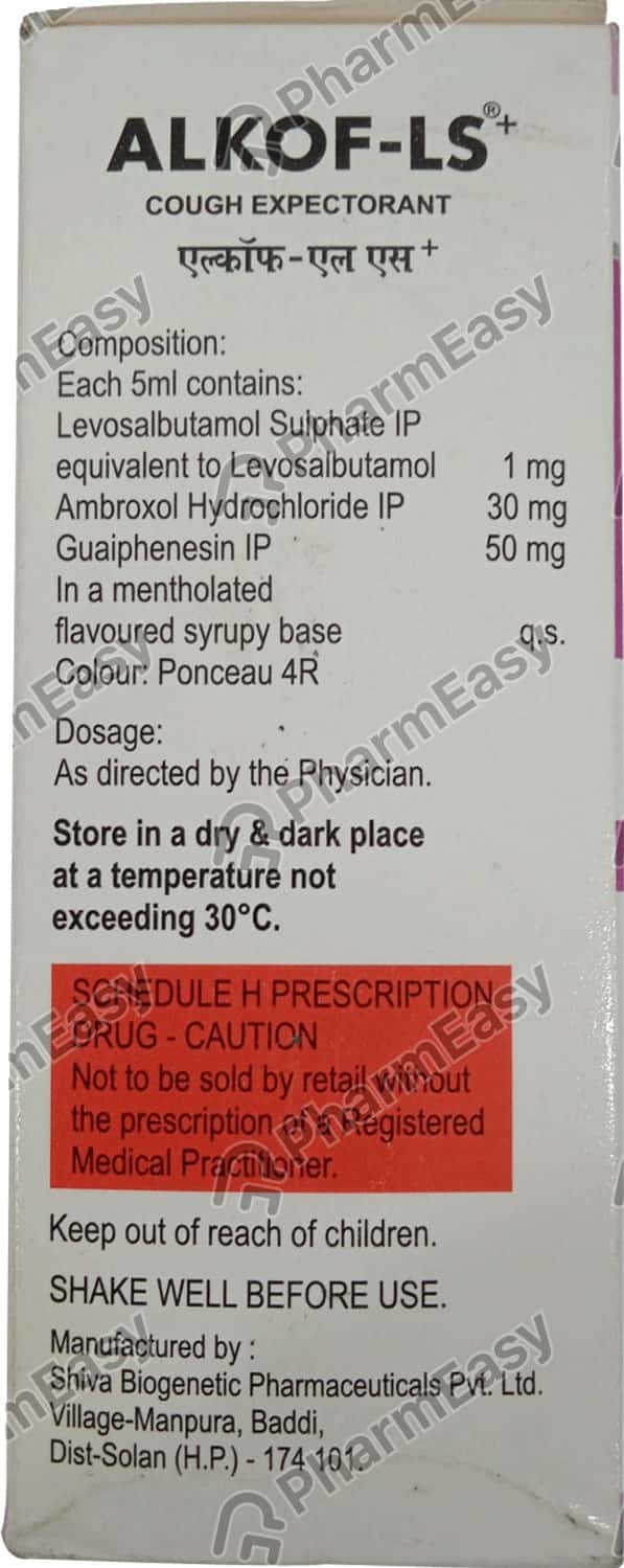 Alkof Ls Plus Bottle Of 100ml Syrup: Uses, Side Effects, Price & Dosage ...