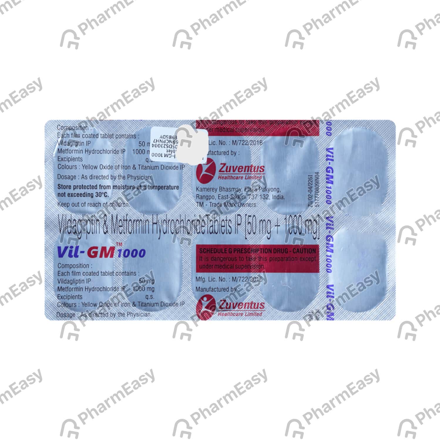 Vil Gm 1000mg Strip Of 10 Tablets: Uses, Side Effects, Price & Dosage ...