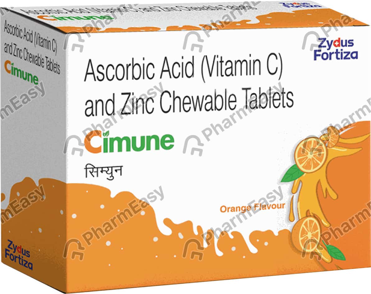 Cimune Orange Flavour Strip Of 20 Chewable Tablets: Uses, Side Effects ...