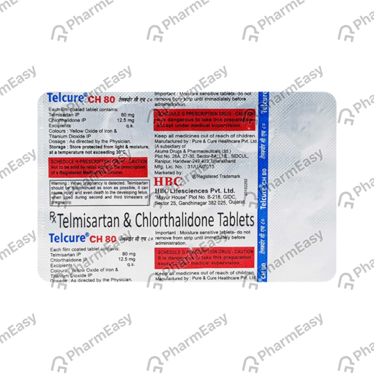 Telcure Ch 80mg Strip Of 15 Tablets: Uses, Side Effects, Price & Dosage ...