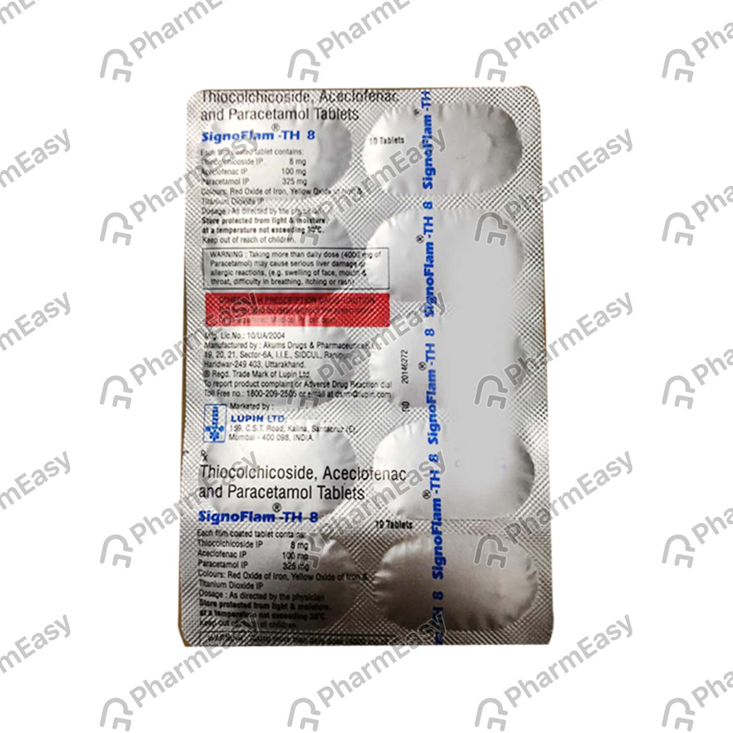 Signoflam Th 8mg Strip Of 10 Tablets: Uses, Side Effects, Price ...