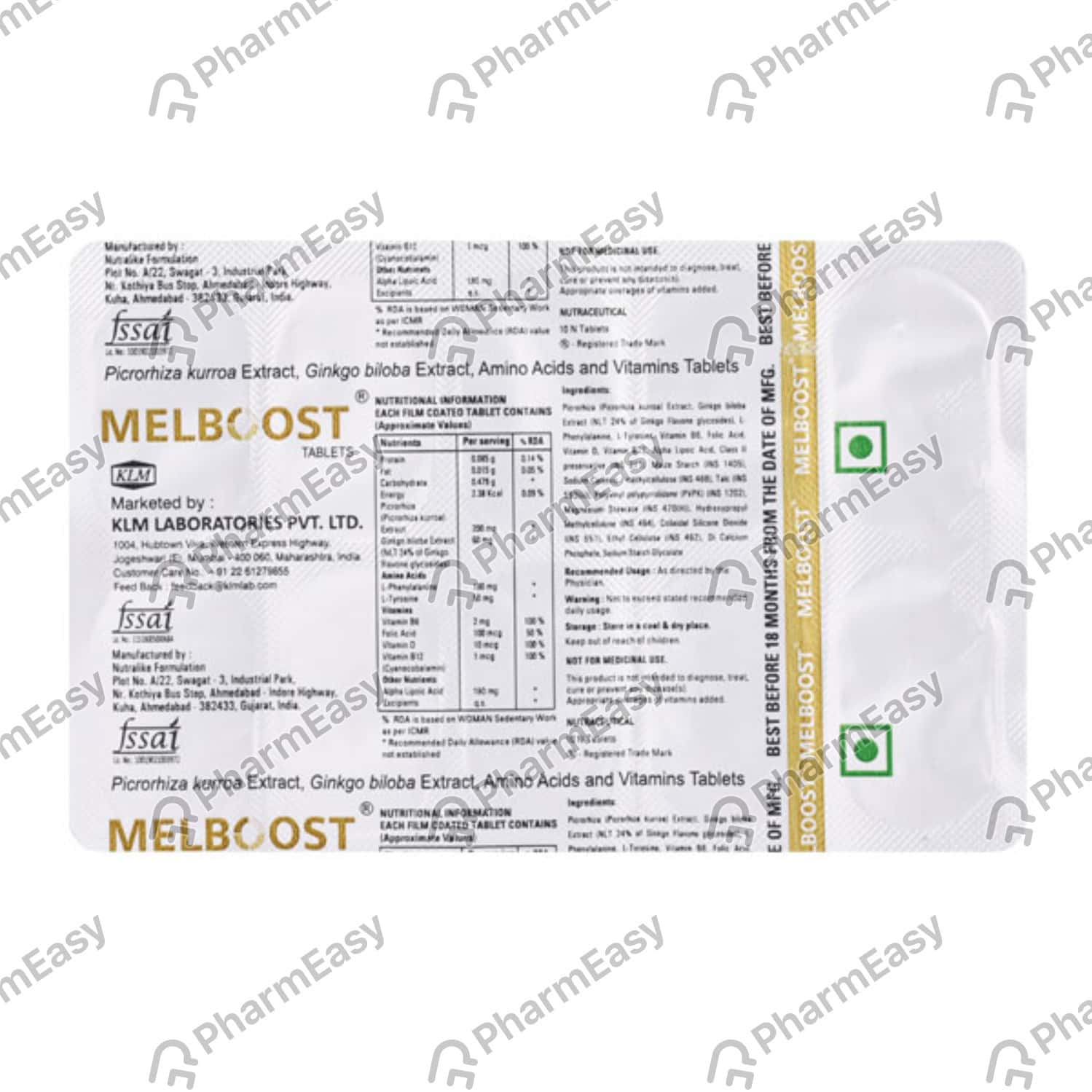 Buy Melboost Strip Of 10 Tablets Online at Flat 15% OFF | PharmEasy