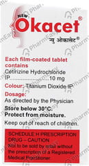 Okacet 10 MG Tablet (10): Uses, Side Effects, Price & Dosage | PharmEasy