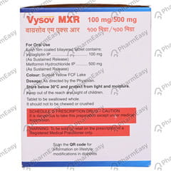 Vysov Mxr 100/500mg Strip Of 15 Tablets: Uses, Side Effects, Price ...