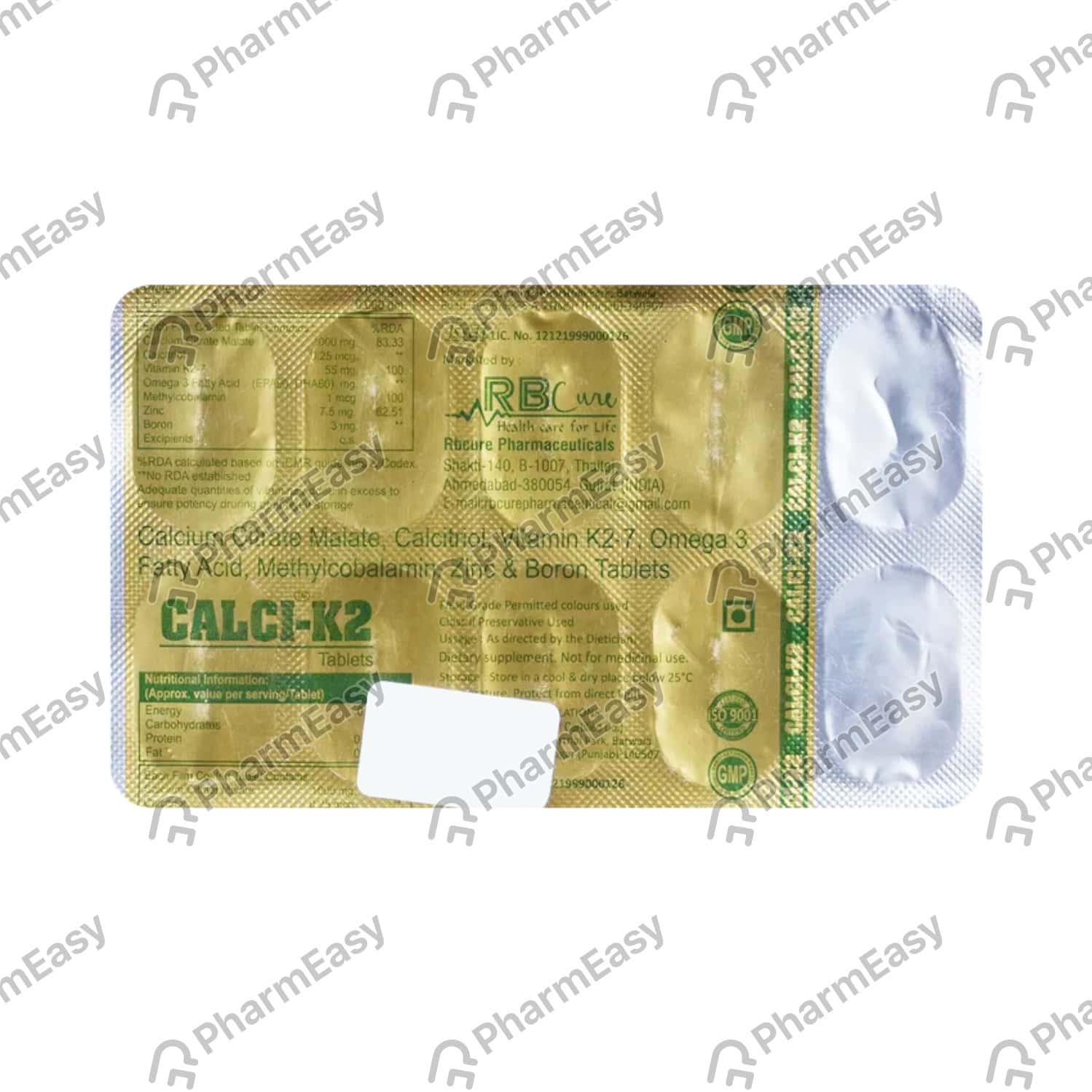 Buy Calci K2 Strip Of 10 Tablets Online & Save Up to 24% at PharmEasy