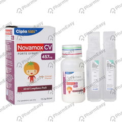 Novamox Cv Forte 457mg Tangy Orange Flavour Bottle Of 60ml Dry Syrup ...