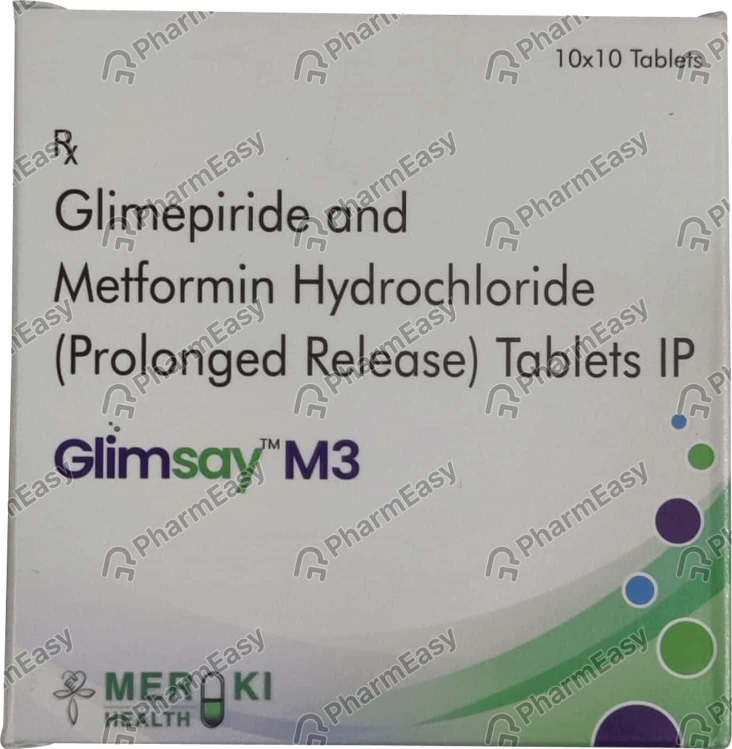 Glimsay M 3mg Strip Of 10 Tablets: Uses, Side Effects, Price & Dosage ...