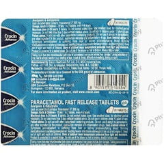 Crocin Advance 500 MG Tablet (20) - Uses, Side Effects, Dosage ...