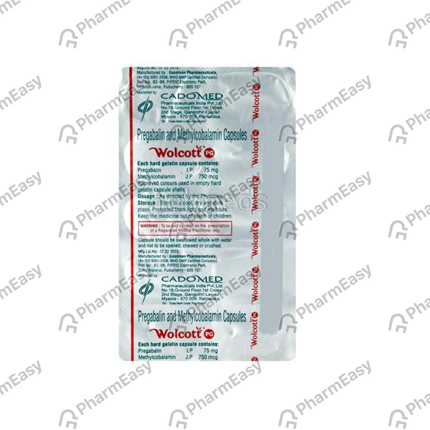 Wolcott Pg Strip Of 10 Tablets: Uses, Side Effects, Price & Dosage ...