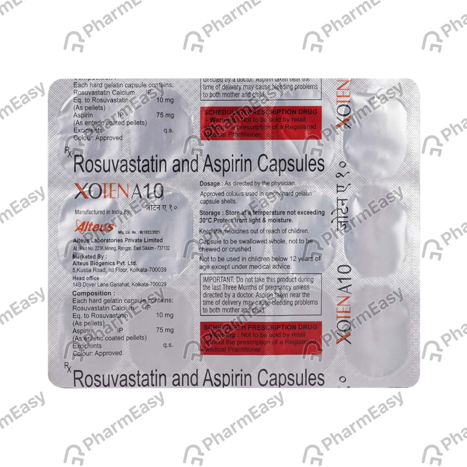 Xoten A 10mg Strip Of 15 Capsules: Uses, Side Effects, Price & Dosage ...