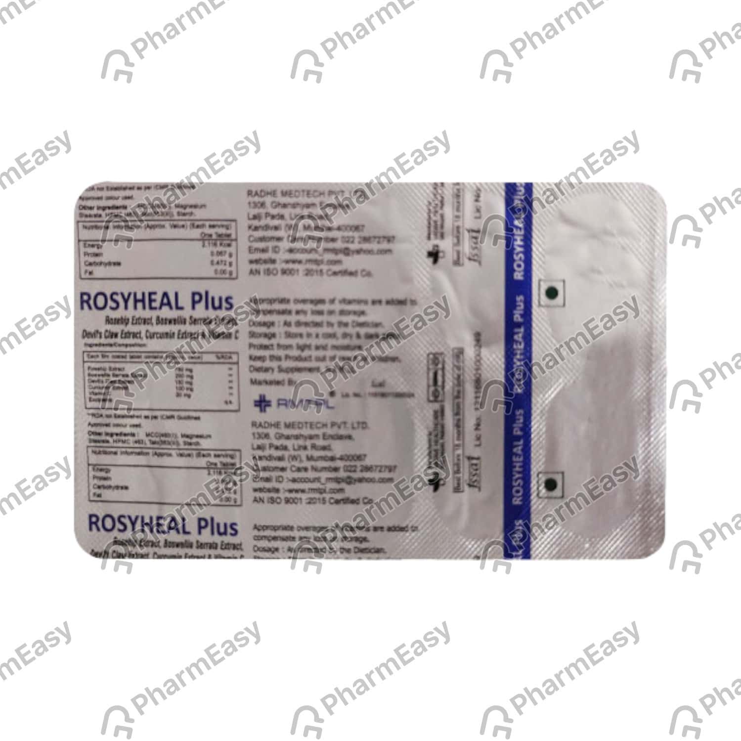 Buy Rosyheal Plus Strip Of 10 Tablets Online at Flat 15% OFF | PharmEasy
