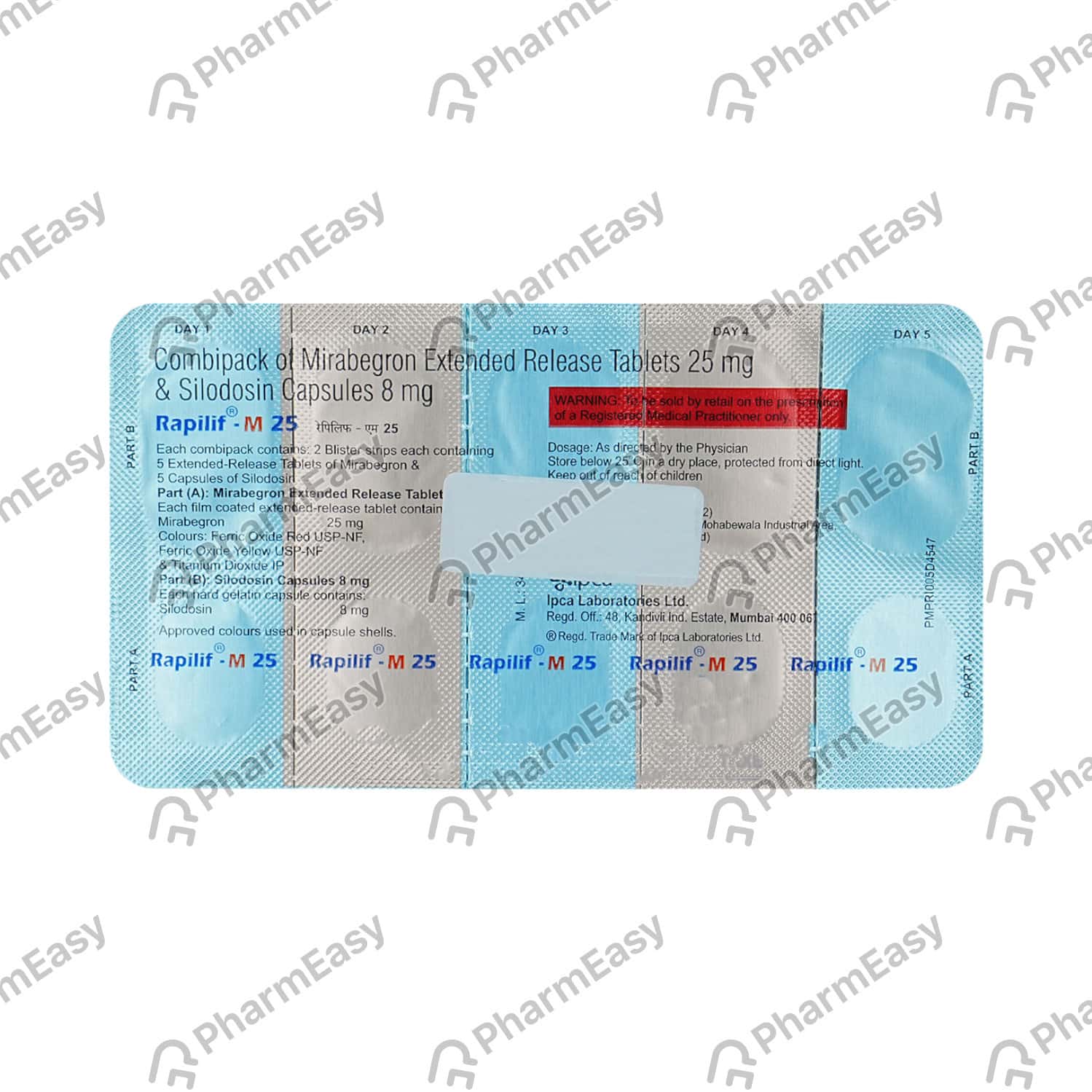 Rapilif M 25mg Strip Of 10 Capsule And Tablet Combikit: Uses, Side ...