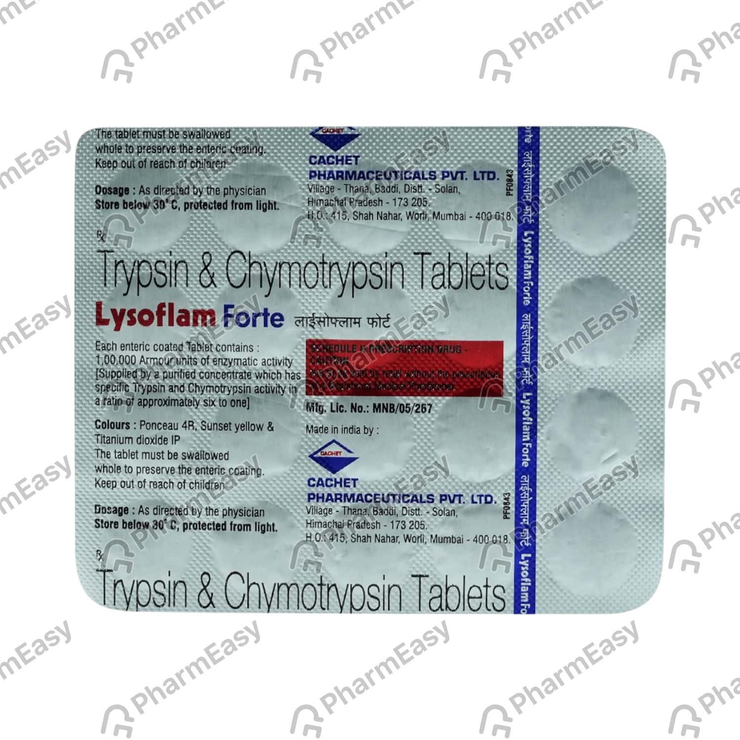 Lysoflam Forte 100000 AU Tablet (20): Uses, Side Effects, Price ...