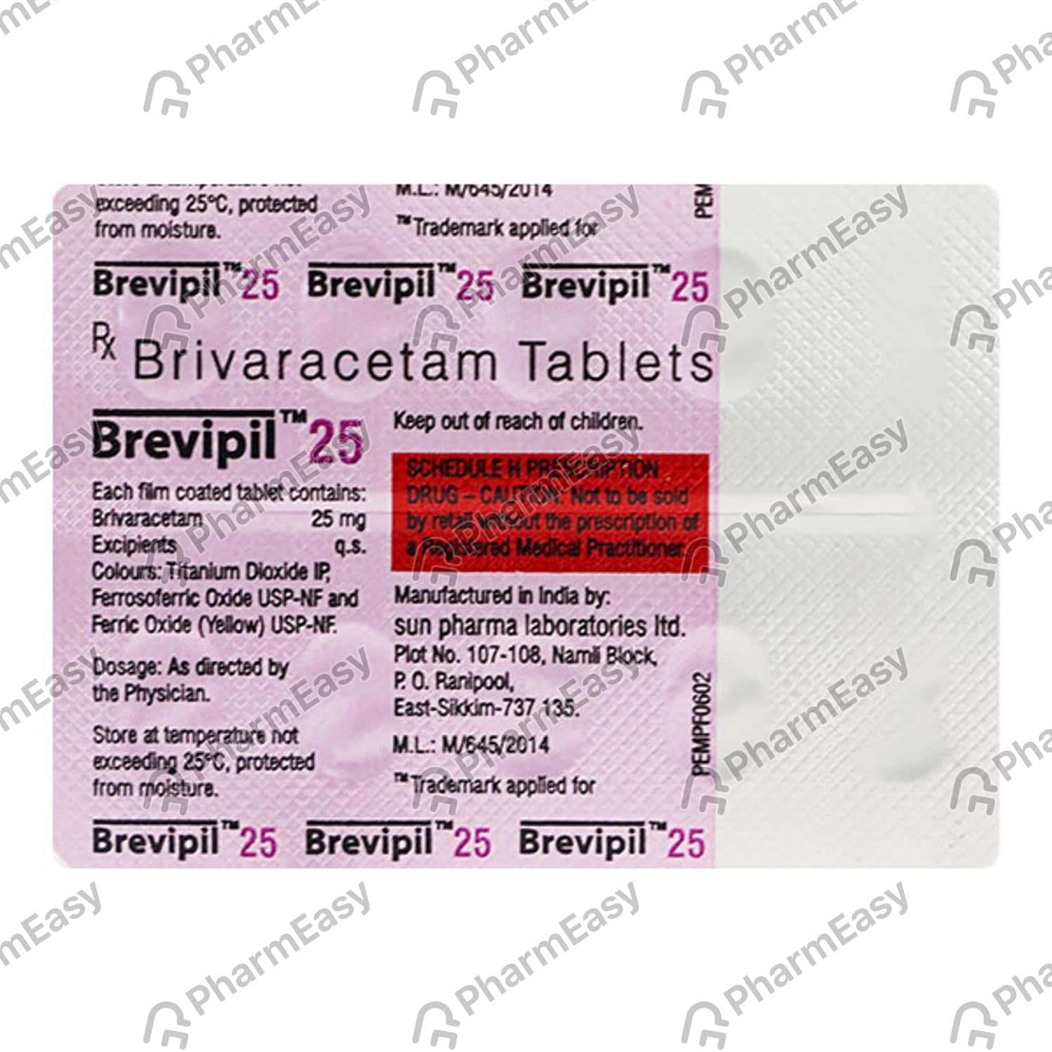 Brevipil 25 MG Tablet (10): Uses, Side Effects, Price & Dosage | PharmEasy