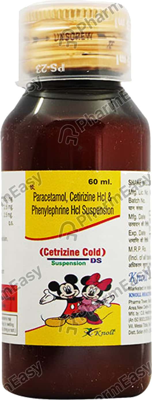 Cetrizine Cold Suspension 60ml: Uses, Side Effects, Price & Dosage ...