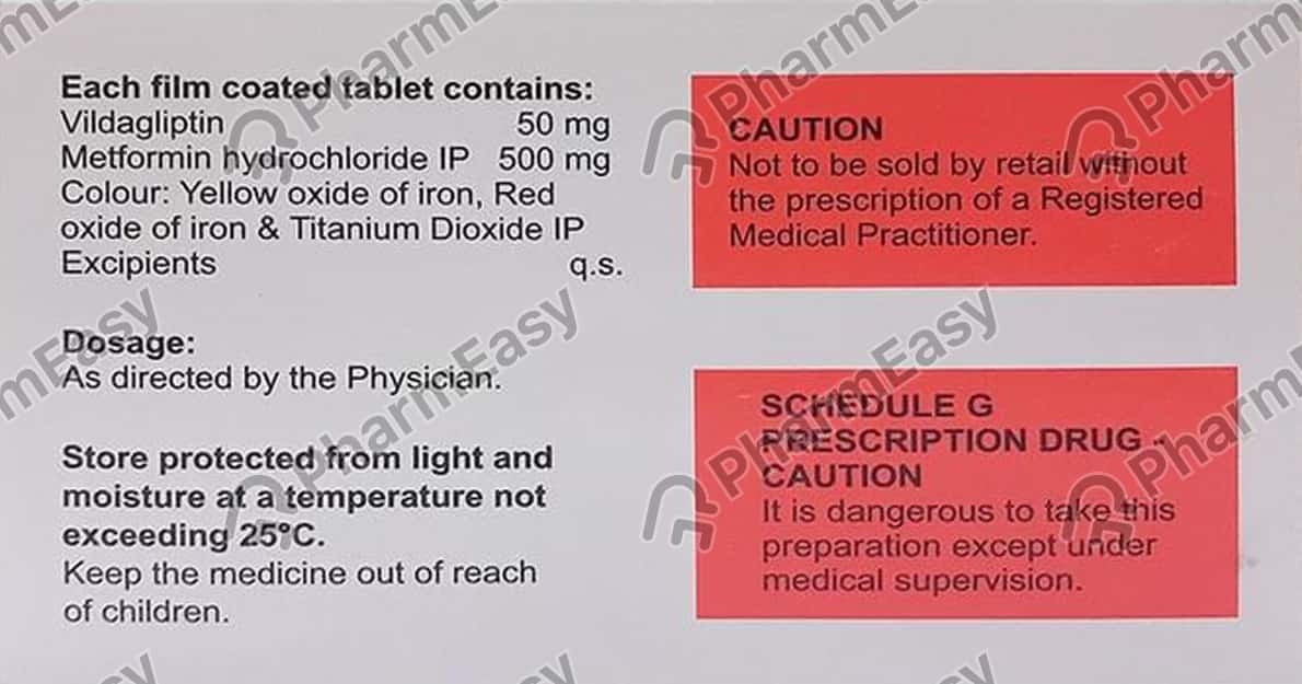 Galvus Met 50/500mg Strip Of 15 Tablets: Uses, Side Effects, Price ...