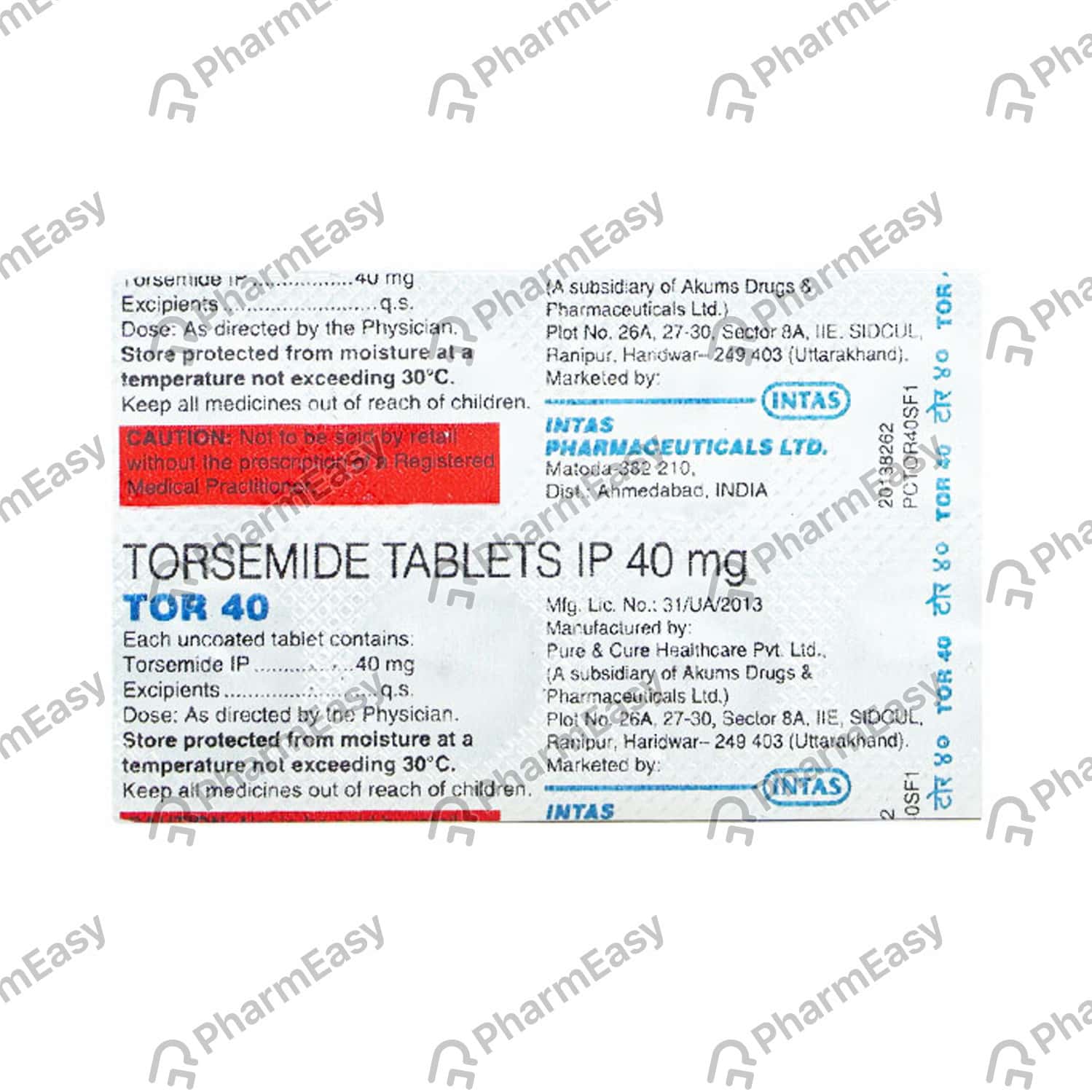 Tor 40 MG Tablet (10): Uses, Side Effects, Price & Dosage | PharmEasy