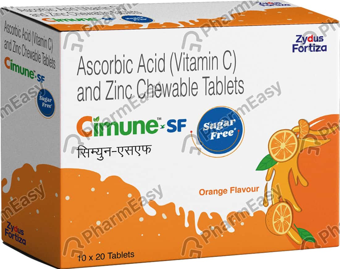 Buy Cimune Sf Orange Flavour Strip Of 20 Chewable Tablets Online & Save ...