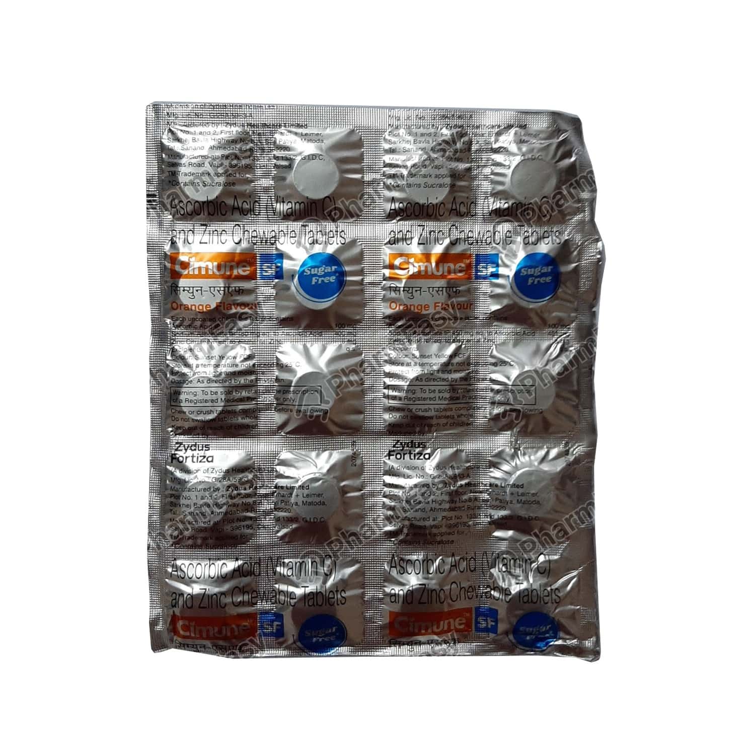 Buy Cimune Sf Orange Flavour Strip Of 20 Chewable Tablets Online at ...