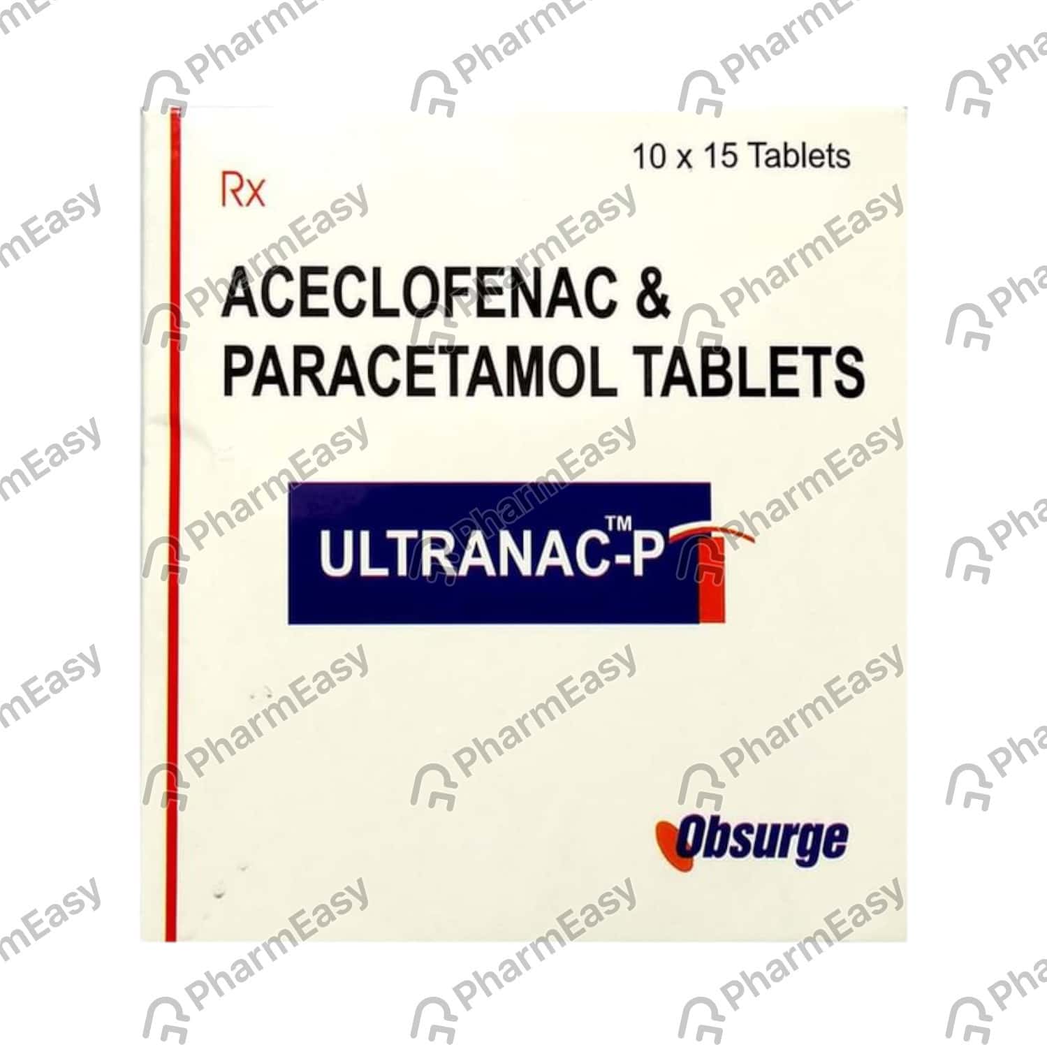 Ultranac P Strip Of 15 Tablets: Uses, Side Effects, Price & Dosage ...
