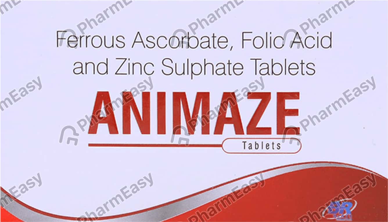 Animaze Strip Of 10 Tablets: Uses, Side Effects, Price & Dosage | PharmEasy
