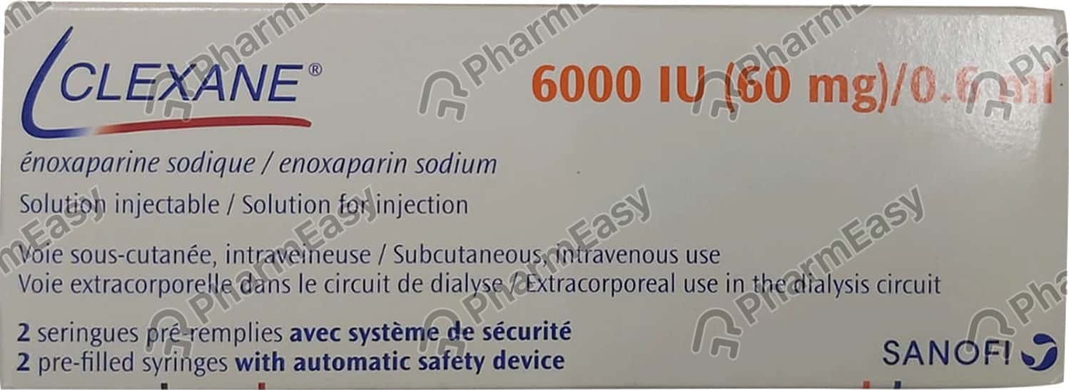 Clexane 60 MG/0.6ML Solution For Injection (1.2): Uses, Side Effects ...