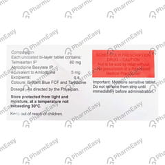 Telvas Am 80/5mg Strip Of 15 Tablets: Uses, Side Effects, Price ...