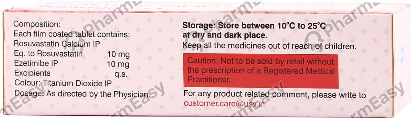 Roseday Ez 10/10mg Strip Of 10 Tablets: Uses, Side Effects, Price ...