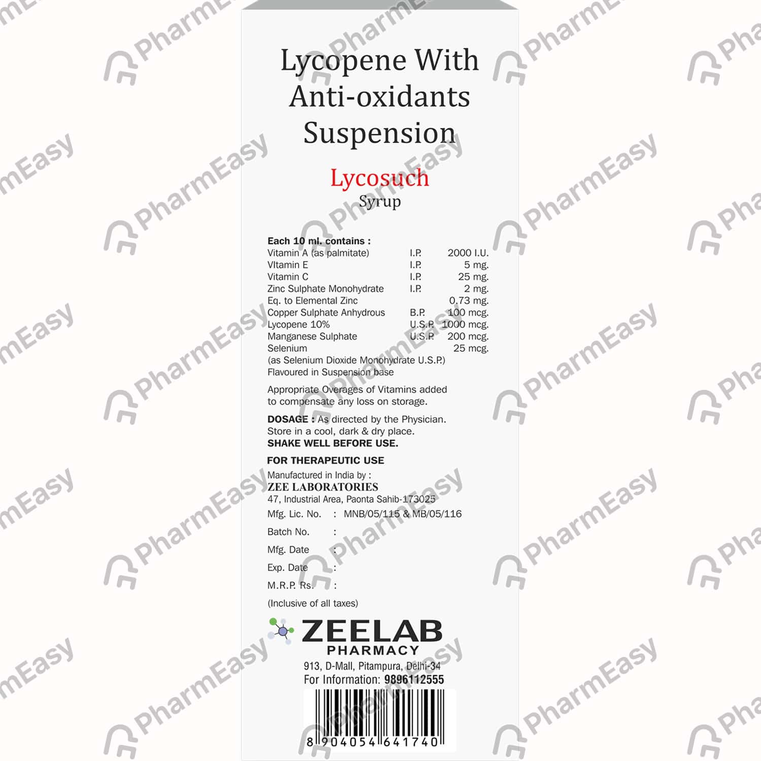 Buy Lycosuch Sugar Free Bottle Of 200ml Syrup Online at Flat 15% OFF ...