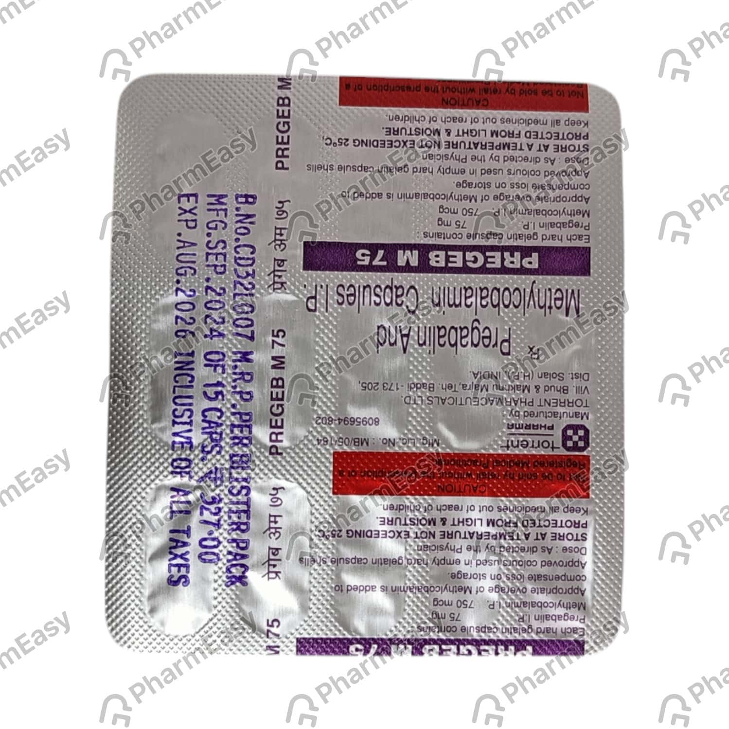 Pregeb M 75mg Strip Of 15 Capsules: Uses, Side Effects, Price & Dosage ...