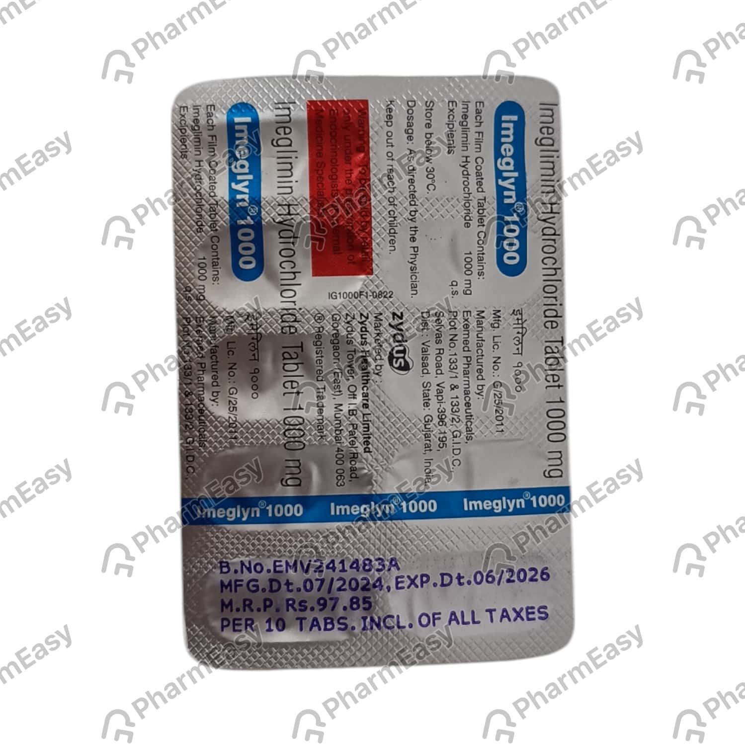Imeglyn 1000 MG Tablet (10): Uses, Side Effects, Price & Dosage | PharmEasy