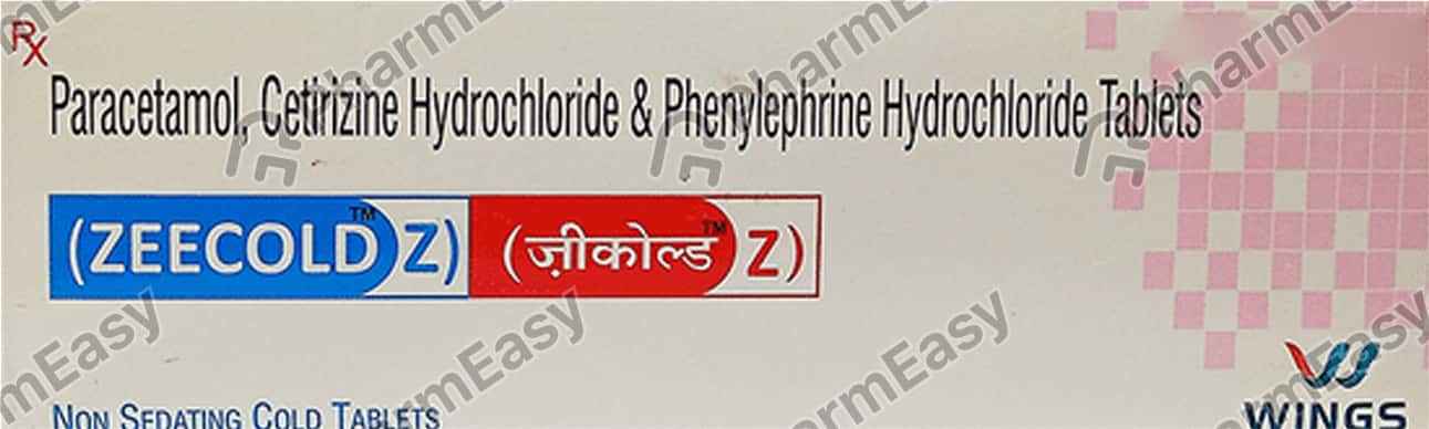 Buy Zeecold Z Strip Of 10 Tablets Online at Flat 15% OFF | PharmEasy