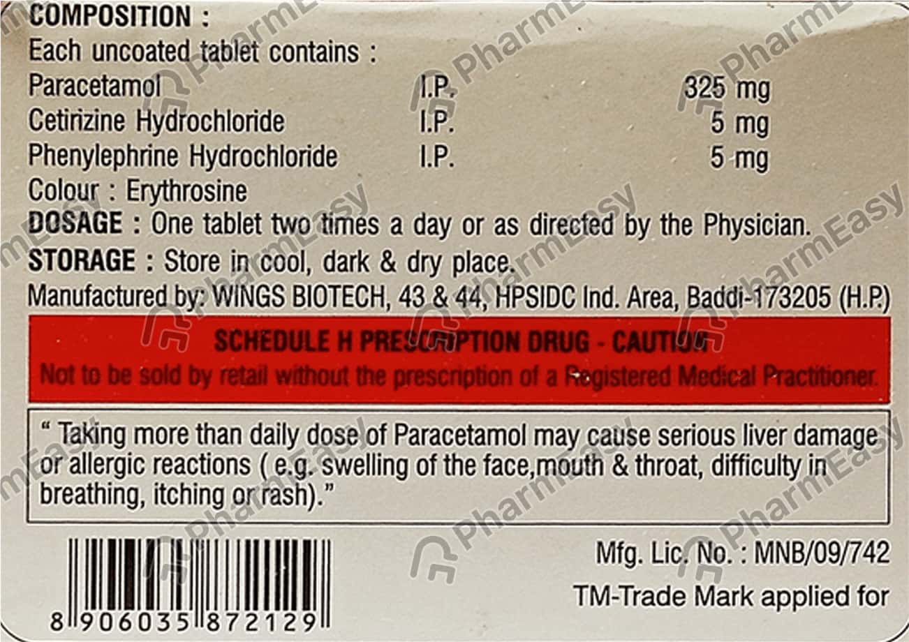 Buy Zeecold Z Strip Of 10 Tablets Online at Flat 15% OFF | PharmEasy