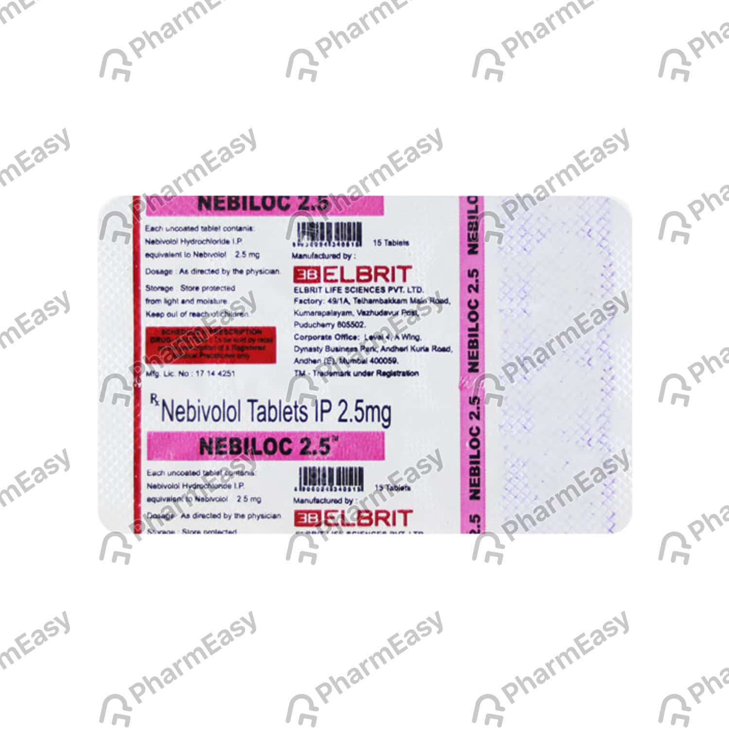 Nebiloc 2.5 MG Tablet (15): Uses, Side Effects, Price & Dosage | PharmEasy