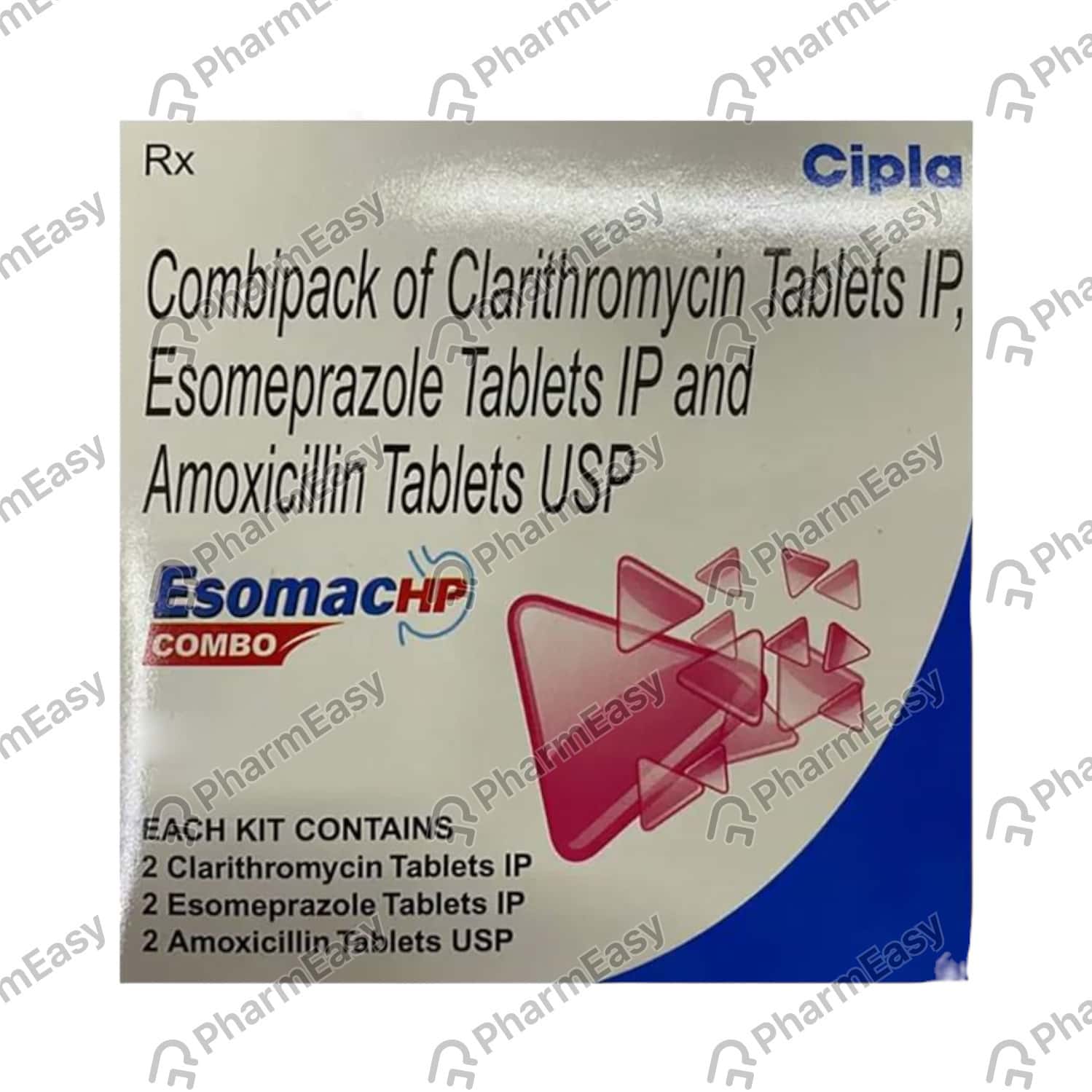Esomac Hp 750mg Strip Of 6 Combikit Tablets: Uses, Side Effects, Price ...
