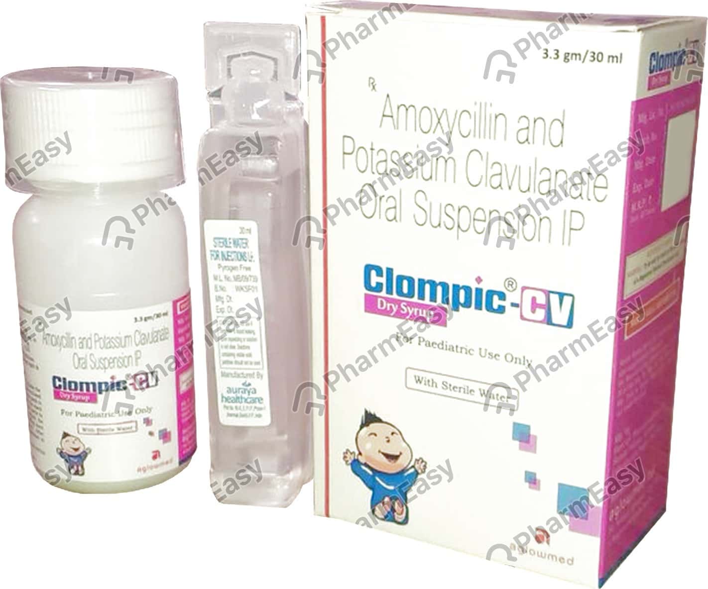 Clompic Cv 228.5mg Ds Bottle Of 30ml Syrup: Uses, Side Effects, Price ...