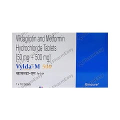 Buy Vylda M 500mg Tablet 10'S Online at Flat 18% OFF* | PharmEasy