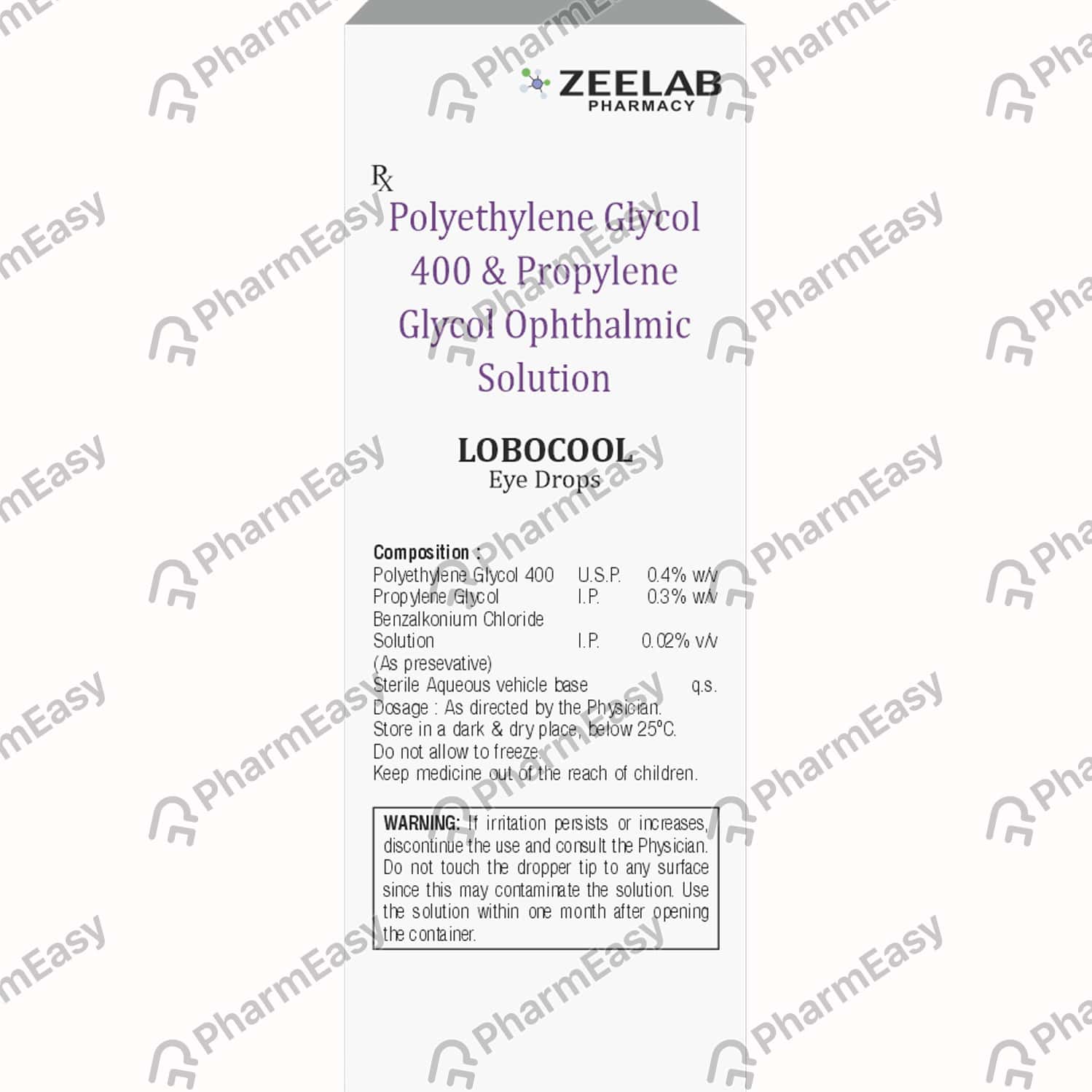 Lobocool Bottle Of 10ml Eye Drops: Uses, Side Effects, Price & Dosage ...