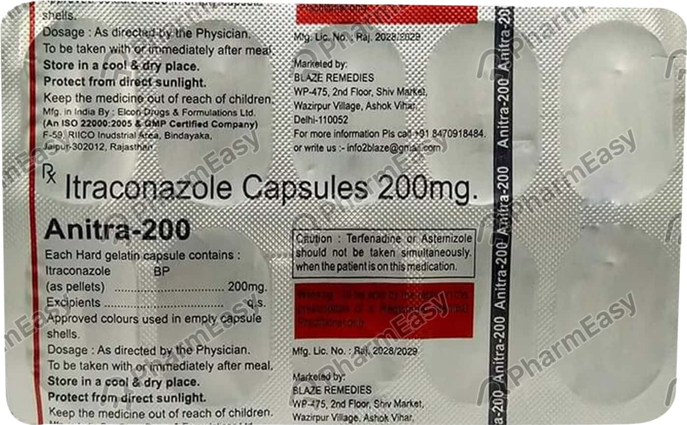Anitra 200 MG Capsule (10): Uses, Side Effects, Price & Dosage | PharmEasy