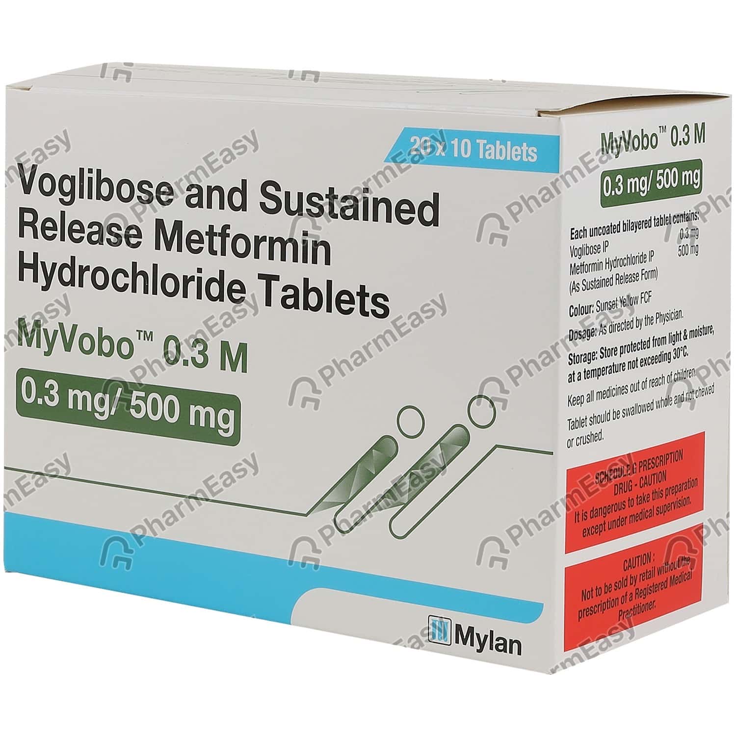 Myvobo 0.3mg M Strip Of 10 Tablets: Uses, Side Effects, Price & Dosage ...