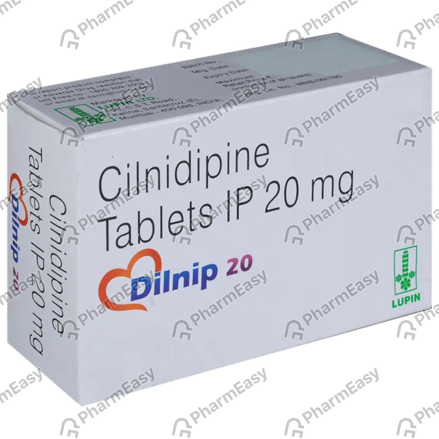 Dilnip 20 MG Tablet (15): Uses, Side Effects, Price & Dosage | PharmEasy