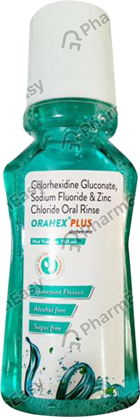Buy Orahex Plus Spearmint Flavour Sugar Free Bottle Of 150ml Oral Rinse ...