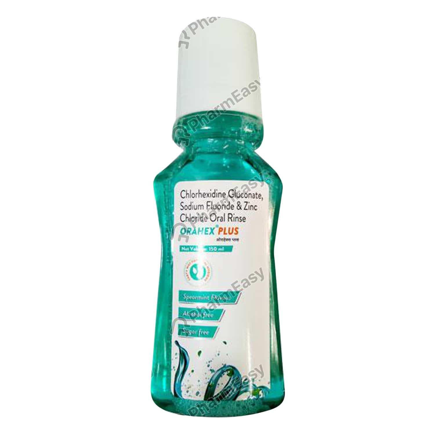 Buy Orahex Plus Spearmint Flavour Sugar Free Bottle Of 150ml Oral Rinse ...