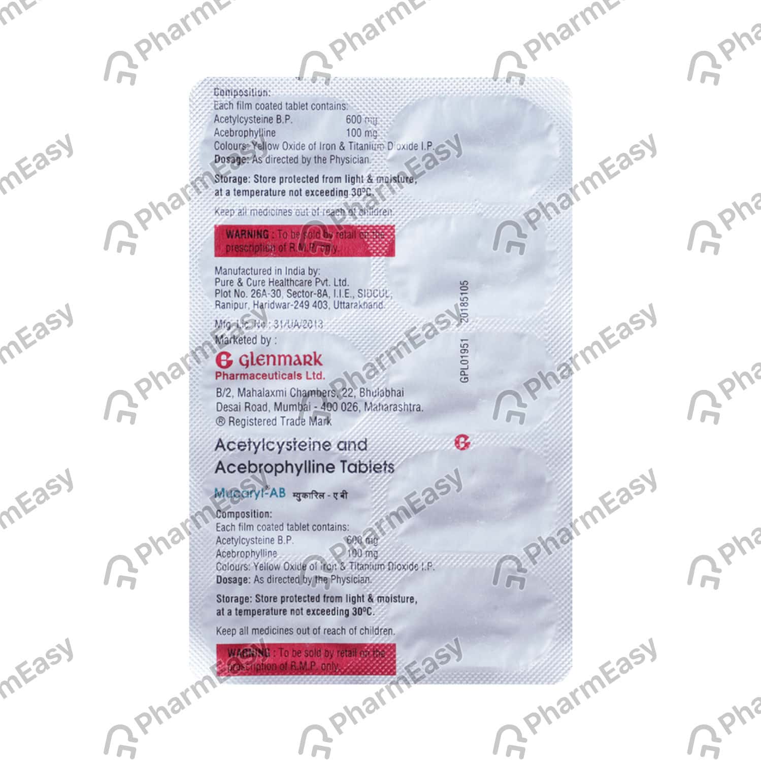 Mucaryl Ab Strip Of 10 Tablets: Uses, Side Effects, Price & Dosage ...