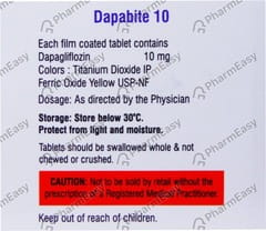 Dapabite 10 MG Tablet (10): Uses, Side Effects, Price & Dosage | PharmEasy