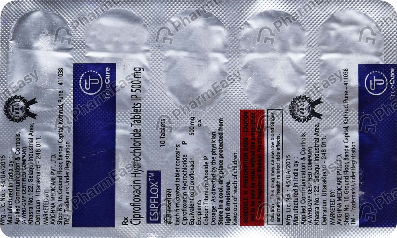 Esipflox 500 MG Tablet (10): Uses, Side Effects, Price & Dosage | PharmEasy