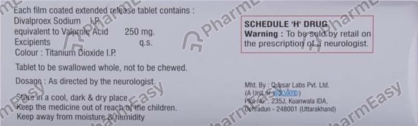 Diprate Od 250 MG Tablet (10): Uses, Side Effects, Price & Dosage ...