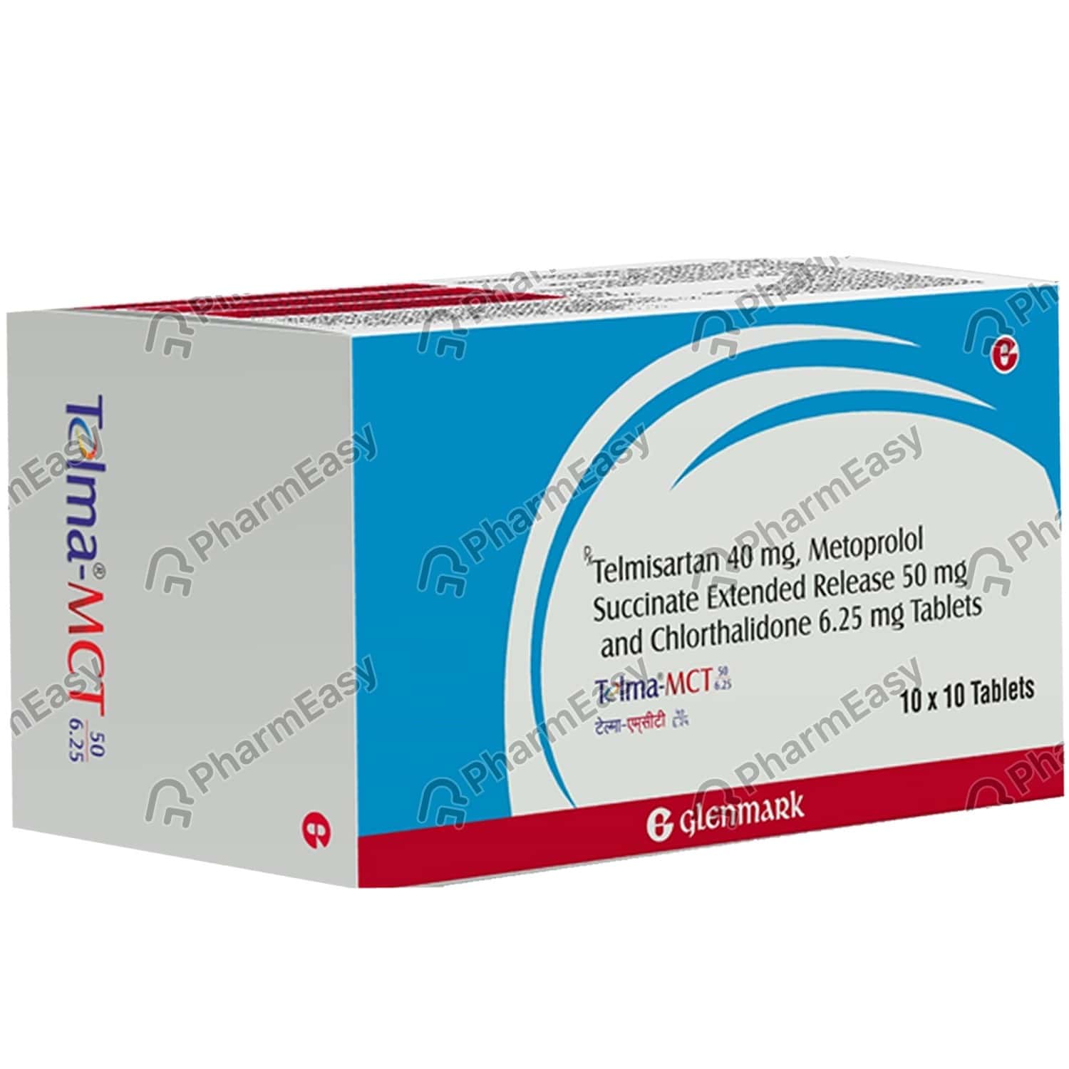 Buy Telma Mct 40/50/6.25mg Strip Of 10 Tablets Online at Flat 18% OFF ...