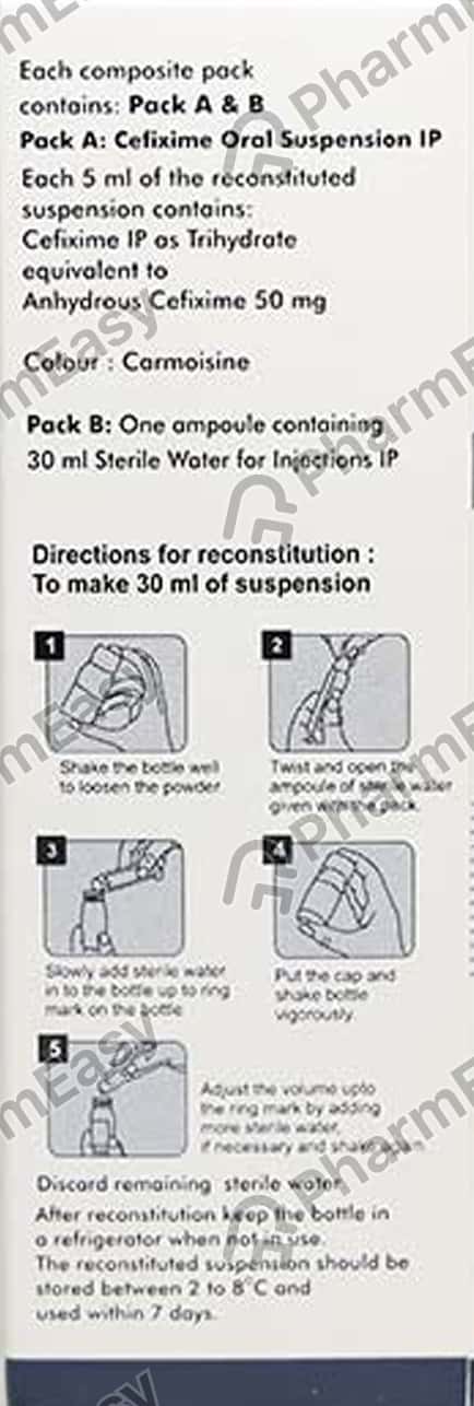 Ritecef O 50 MG Syrup (30): Uses, Side Effects, Price & Dosage | PharmEasy