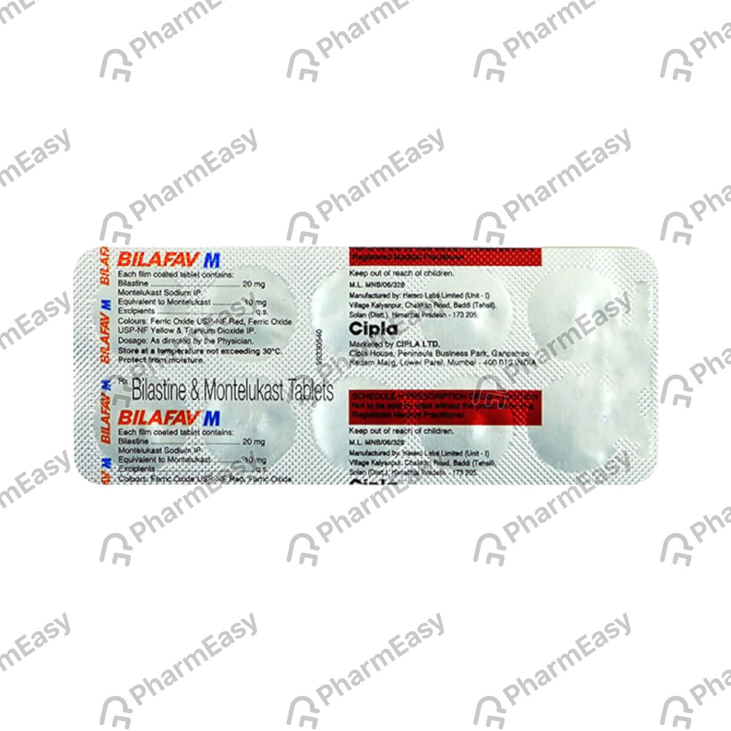Bilafav M Strip Of 10 Tablets: Uses, Side Effects, Price & Dosage ...